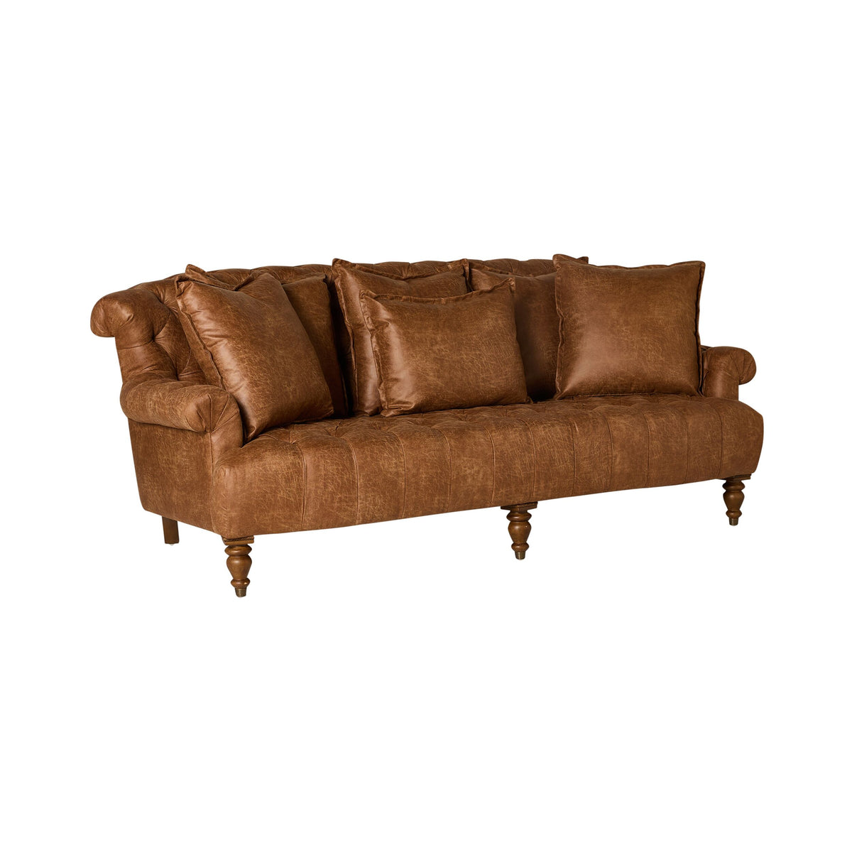 Ariane 3 Seater Faux Leather Sofa Pellini Tan – Early Settler Australia