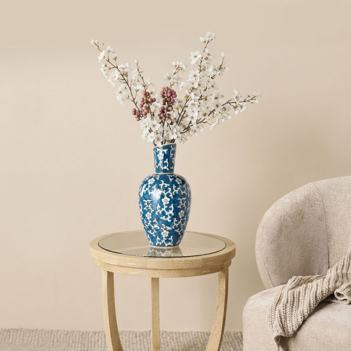 Celadon Alyssum Vine Fluted Vase – Early Settler Australia