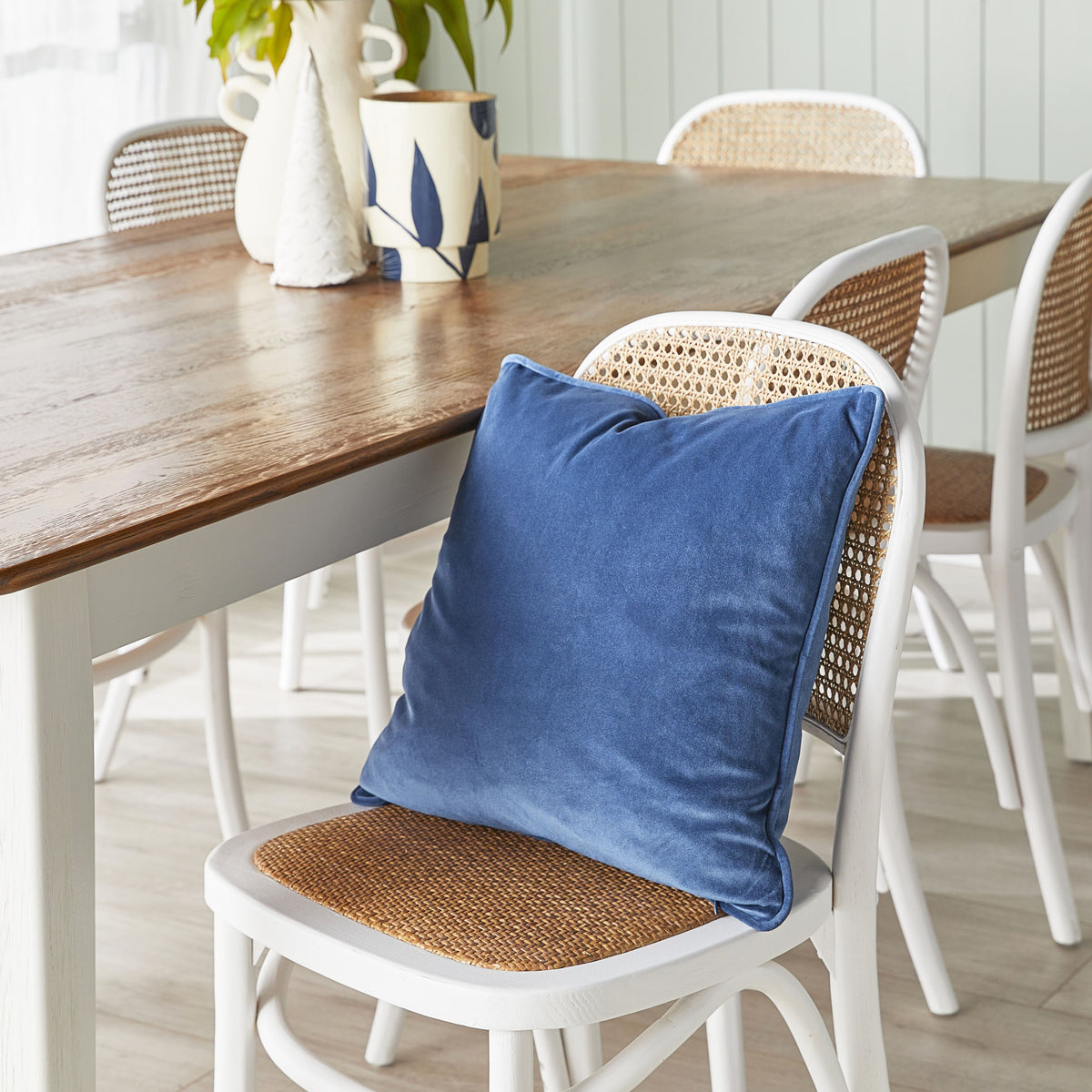 Cuscino Indigo Blue Velvet Cushion 45x45cm – Early Settler AU