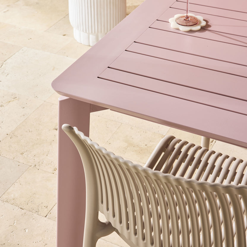 Santana Aluminium Extension Table Rose Pink 200/300cm – Early Settler ...