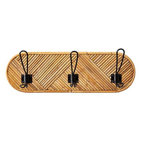Rattan Diamond Pattern Wall Hook 46x14.5cm – Early Settler AU