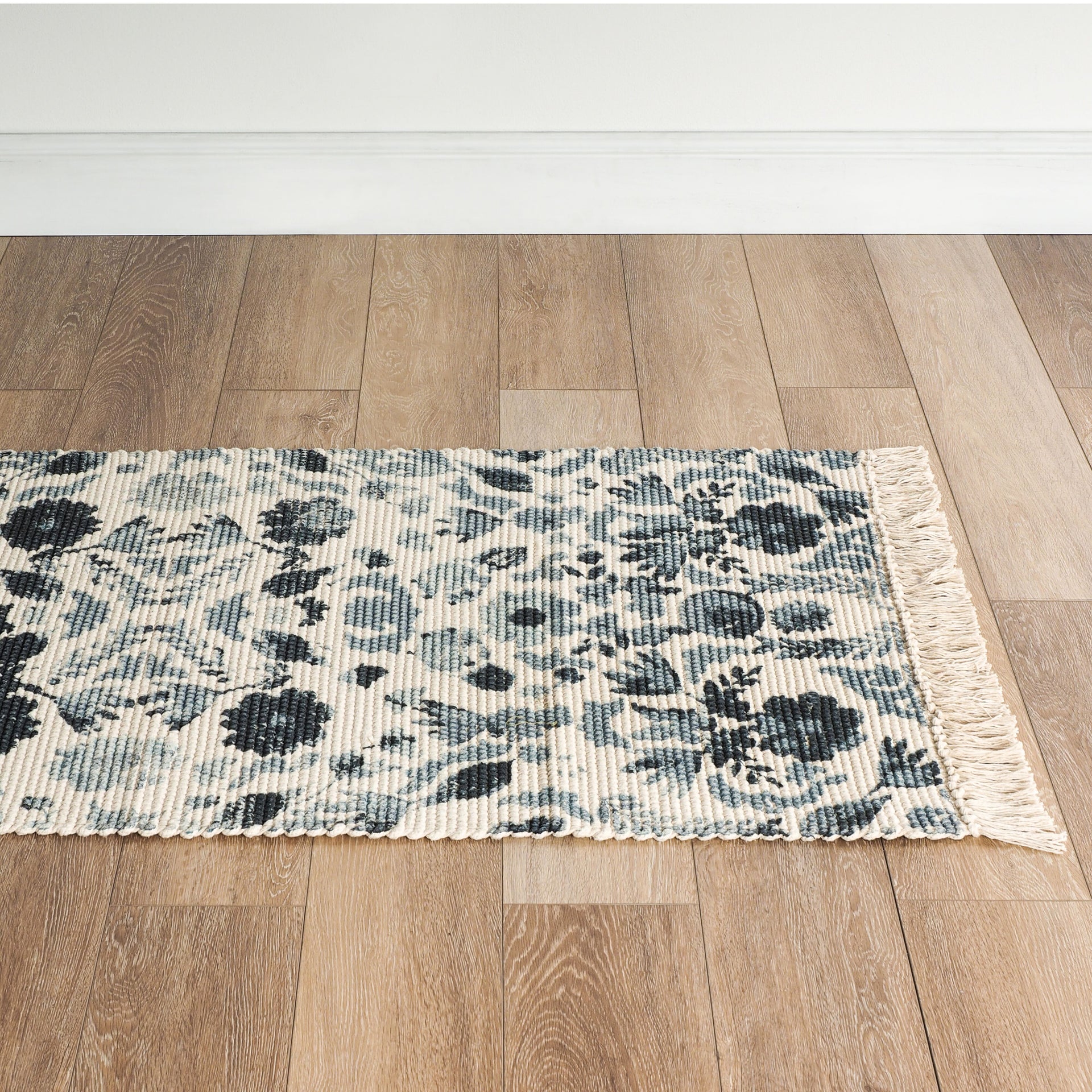 Aditya Floral Cotton Rug 150x90cm – Early Settler Australia