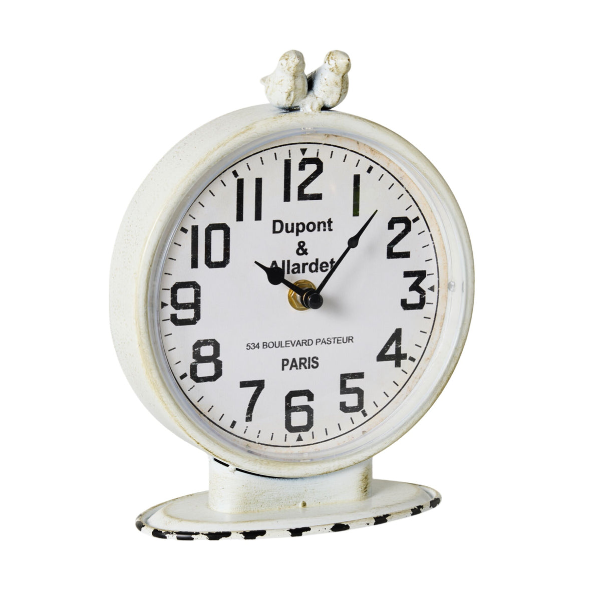 Vintage Bluebirds Mantel Clock White 22x16.5cm – Early Settler Australia