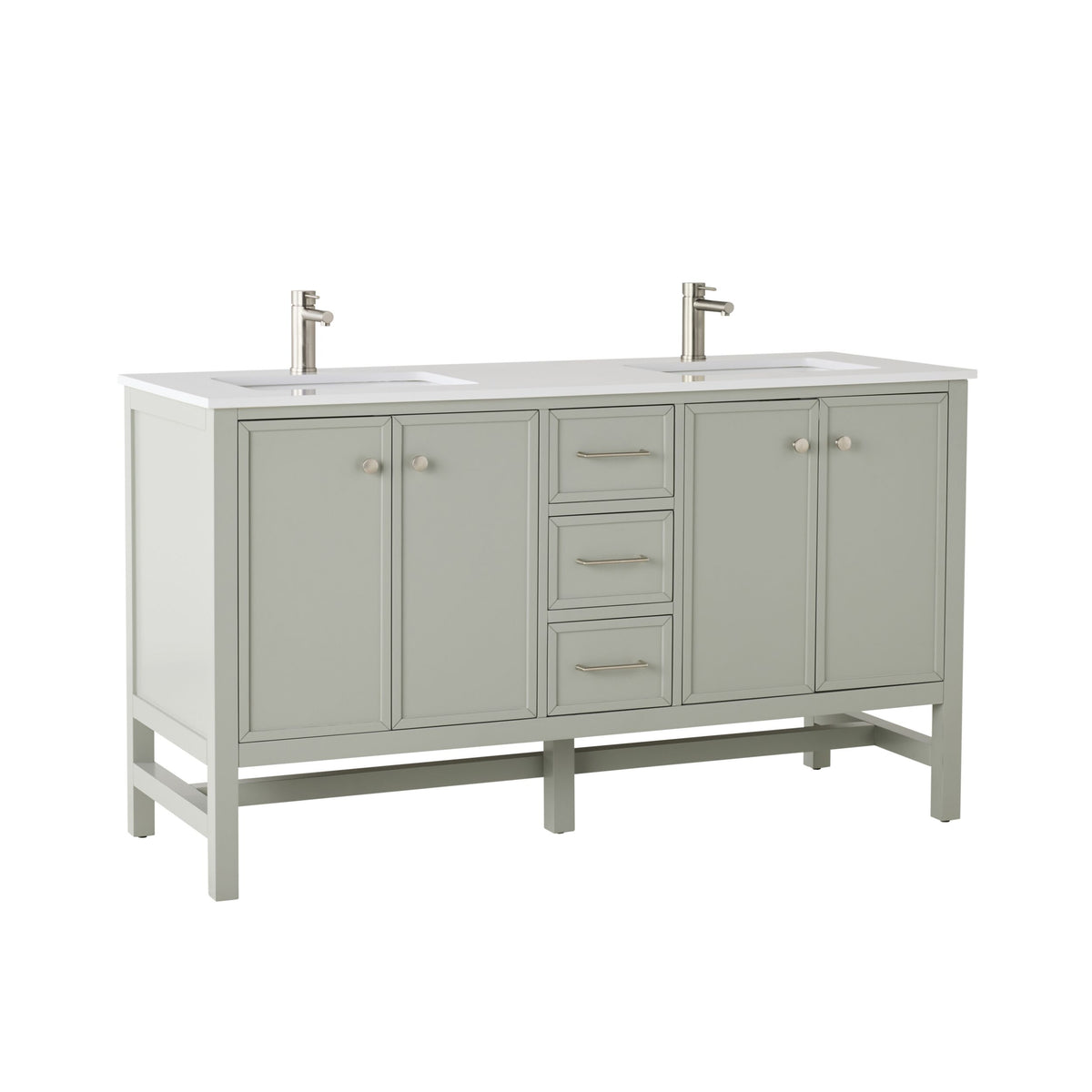 Liam Double Vanity Evergreen Fog 1550mm – Early Settler Australia