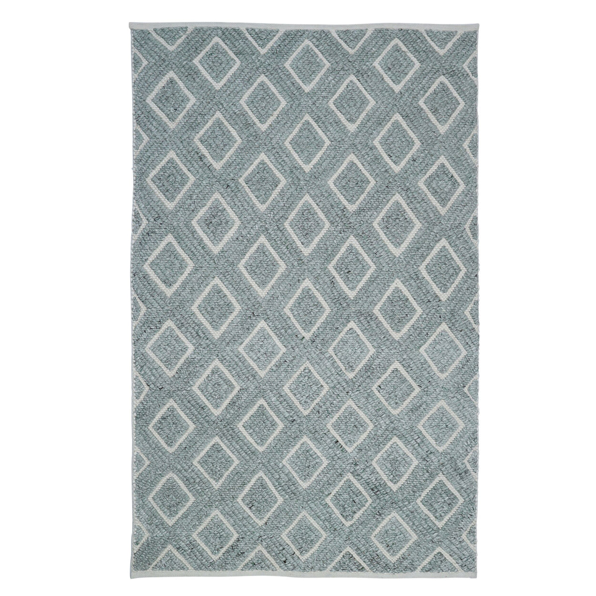 Amira Diamond Handwoven Soft Green & Cream Rug 240x150cm – Early ...