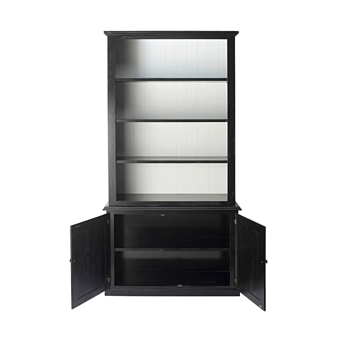 Armand 2 Door Library Shelving Unit 124 x 240cm Black – Early Settler AU