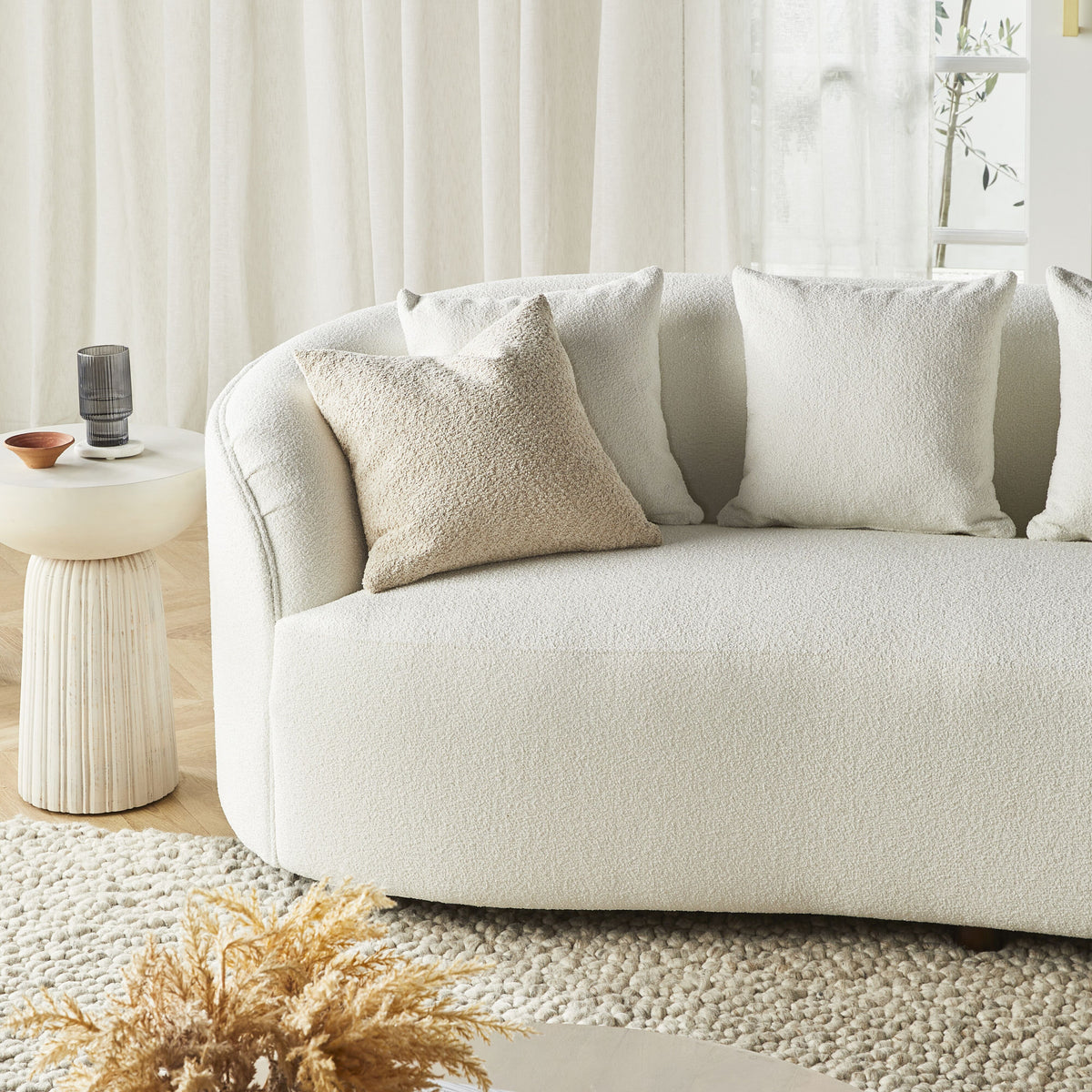 Byron Boucle Cushion Oatmeal 45x45cm – Early Settler Australia