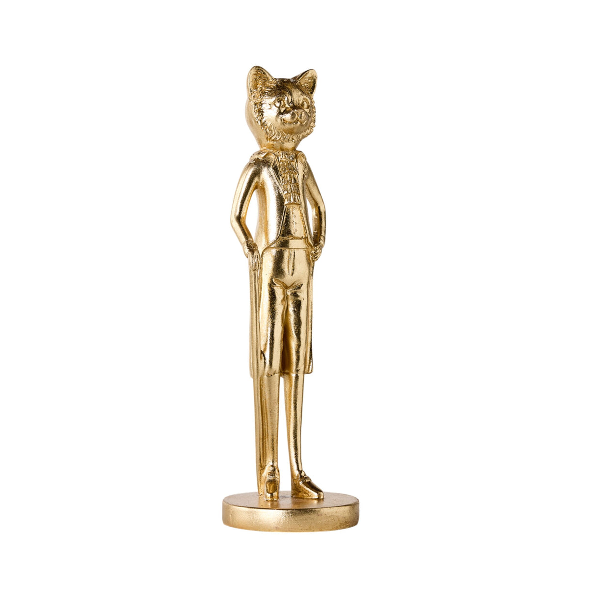Dapper Cat Statue Gold 10x10x33cm – Early Settler Australia