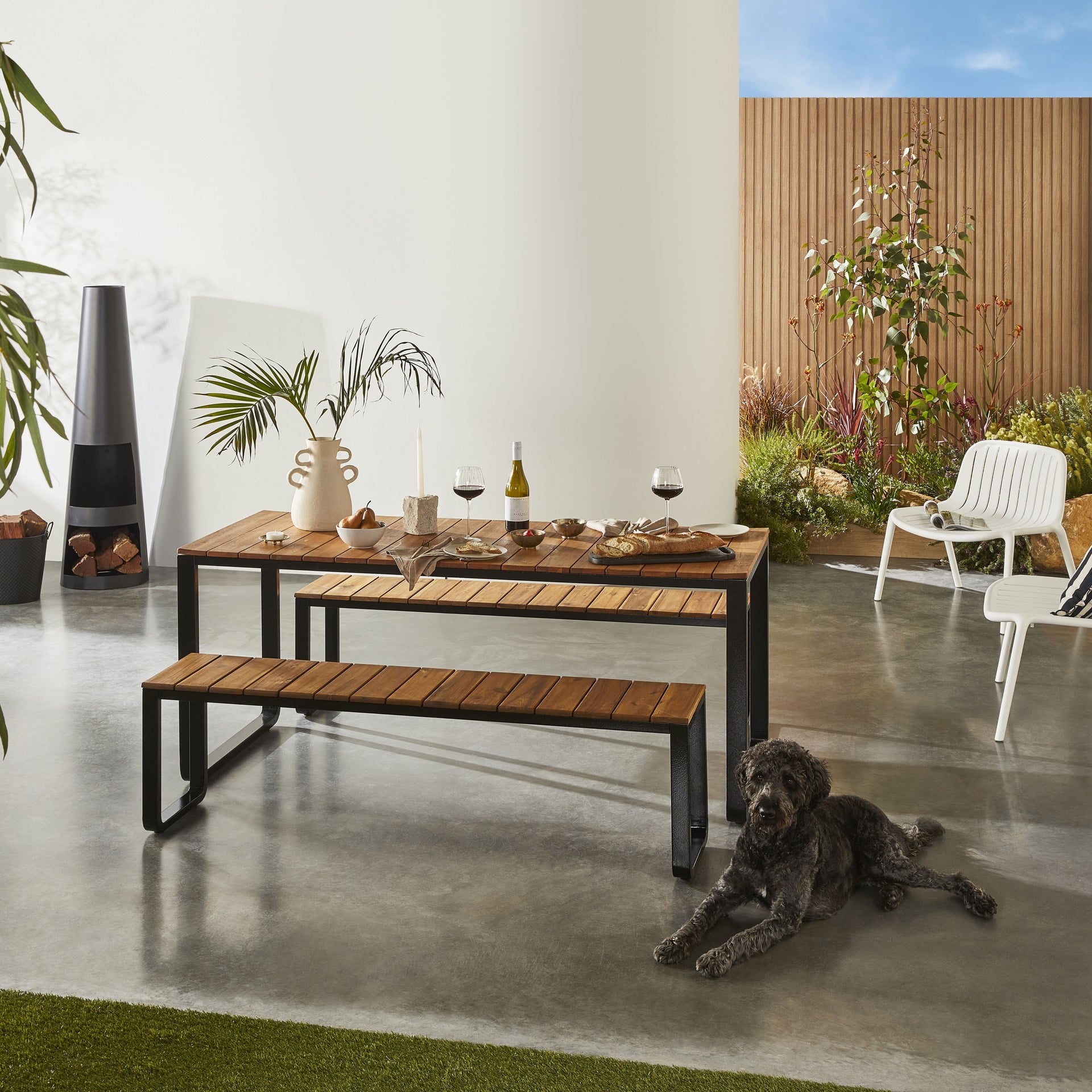 Malia Outdoor Dining Bench 160cm – Early Settler Australia