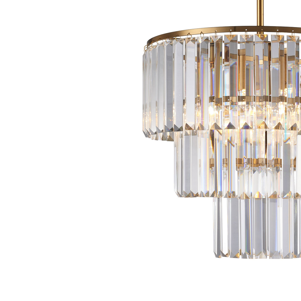 Edith 3 Light Crystal Chandelier 42x52cm – Early Settler AU
