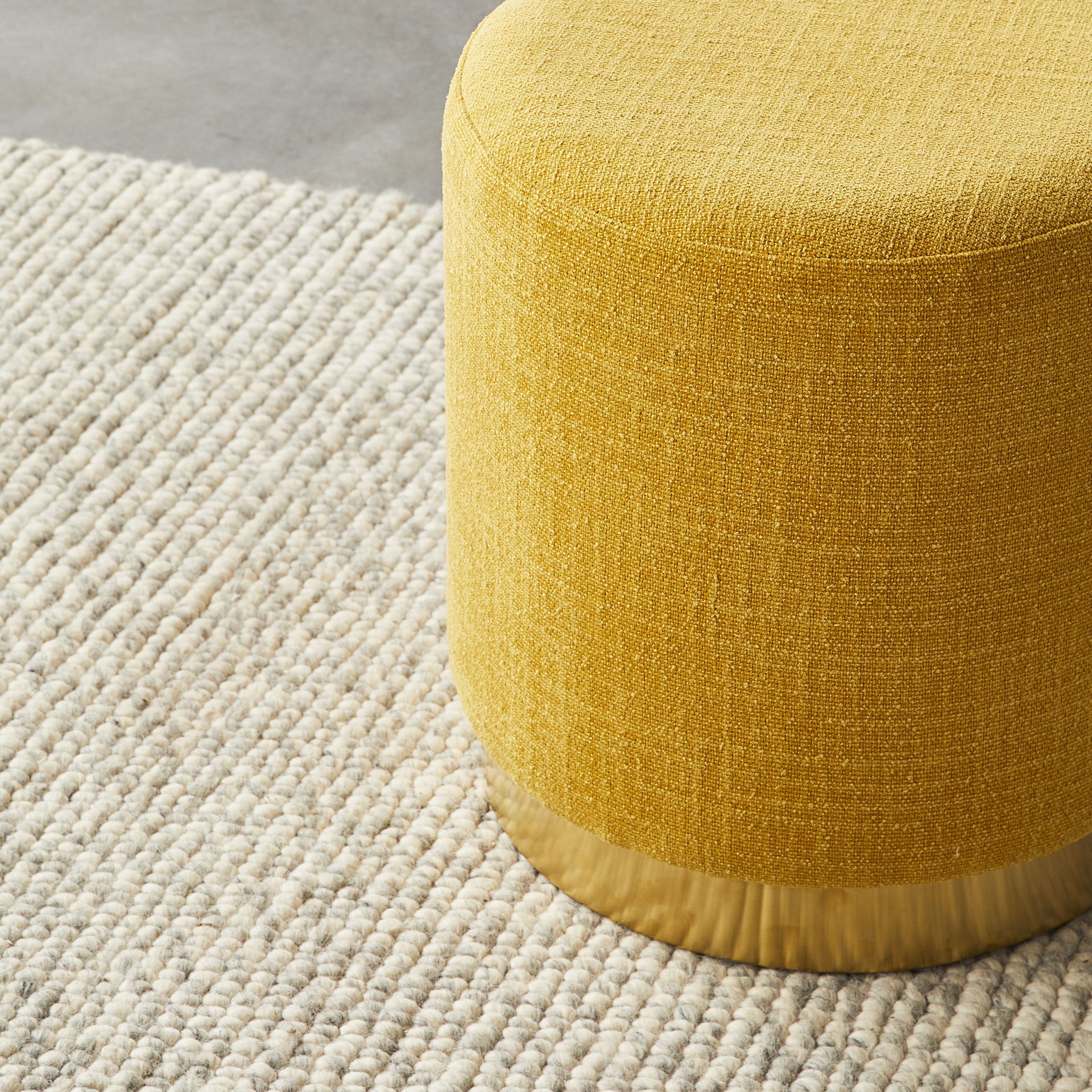 Edie Round Ottoman Solace Mustard – Early Settler Australia