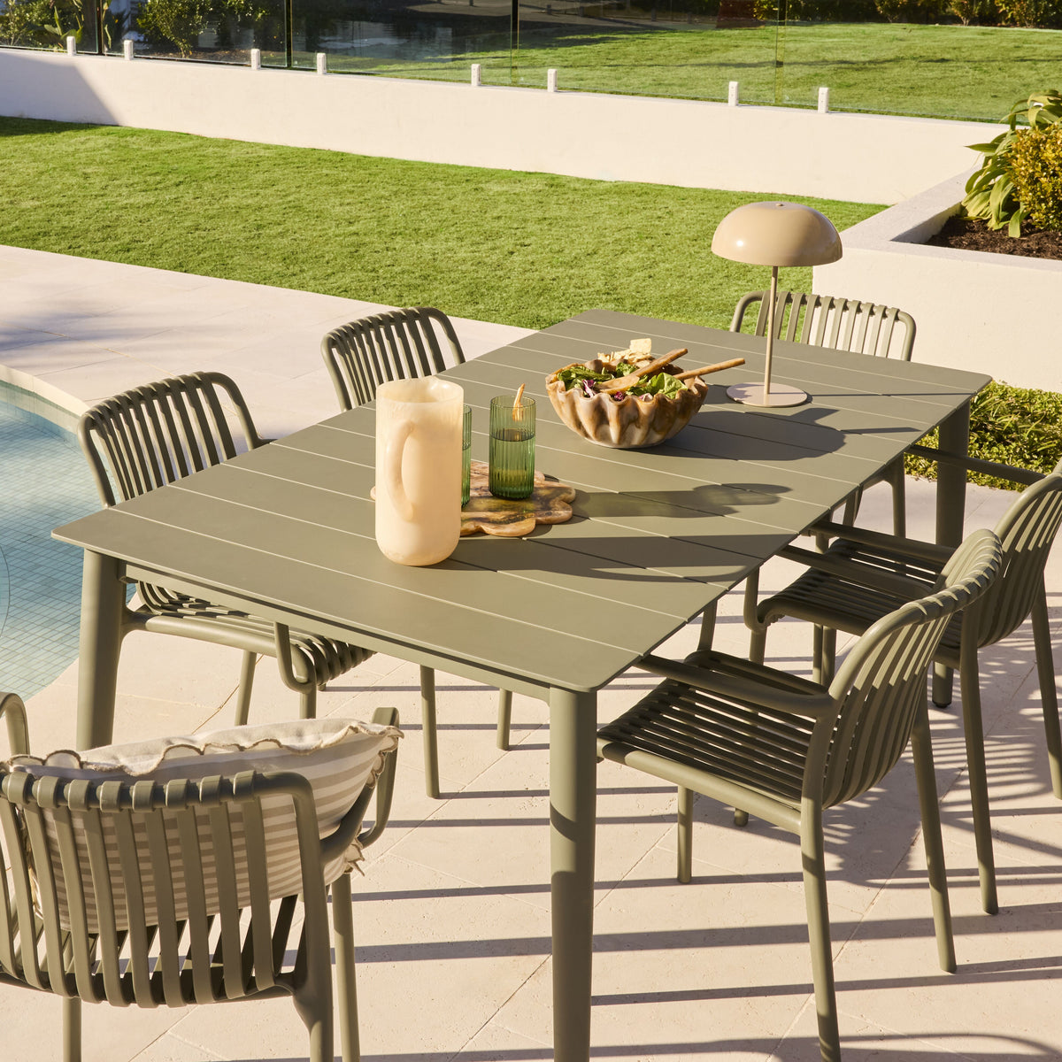 Kai 179cm Dining Table with 6 Kai Dining Chairs Package – Early Settler ...