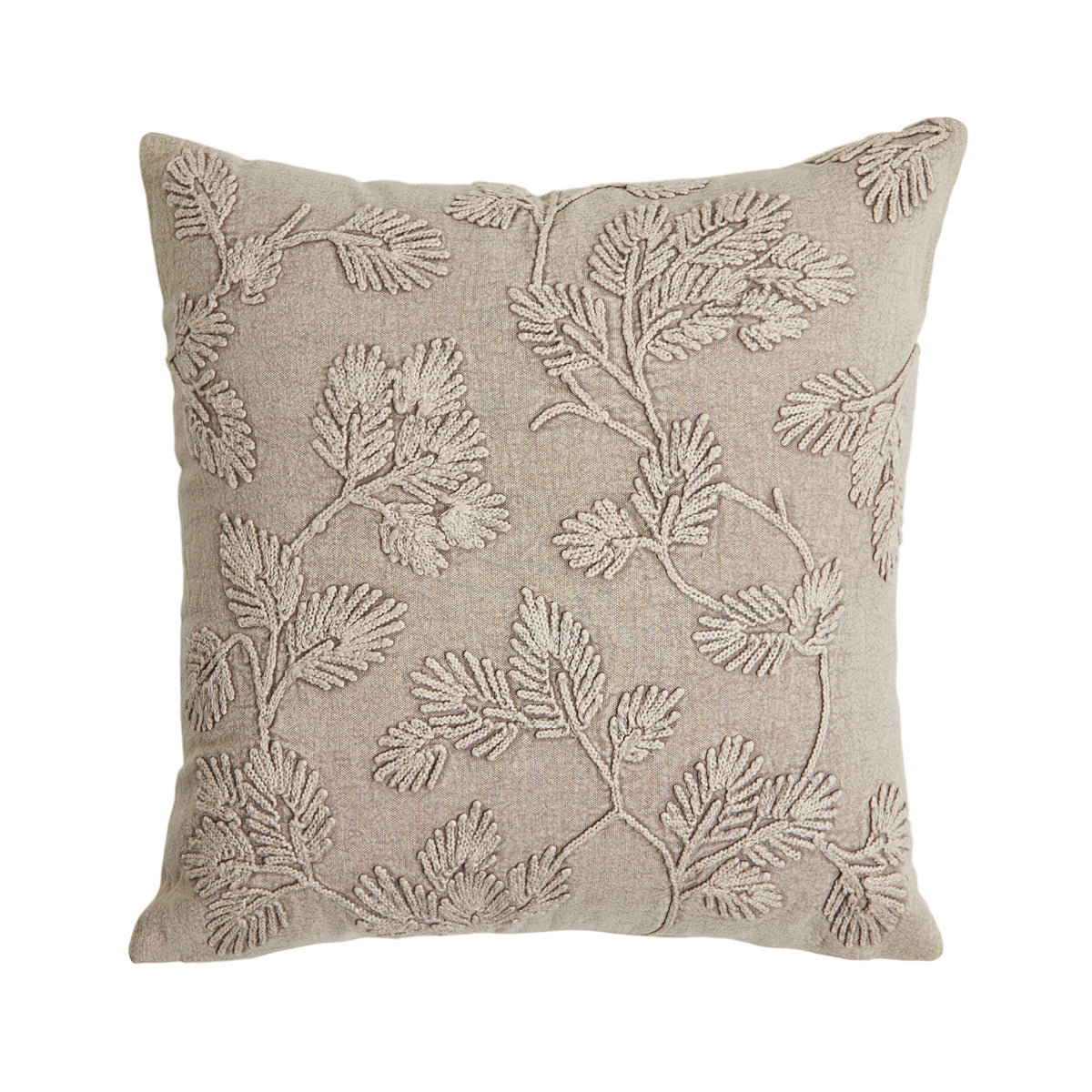 Whispy Fern Embroidered Cushion 45x45cm – Early Settler Australia