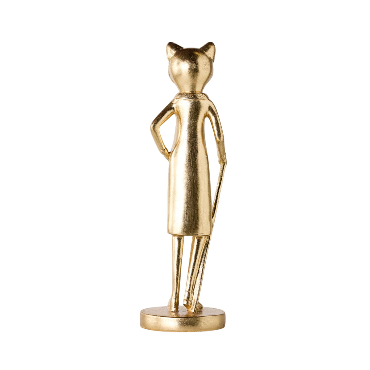 Dapper Cat Statue Gold 10x10x33cm – Early Settler Australia