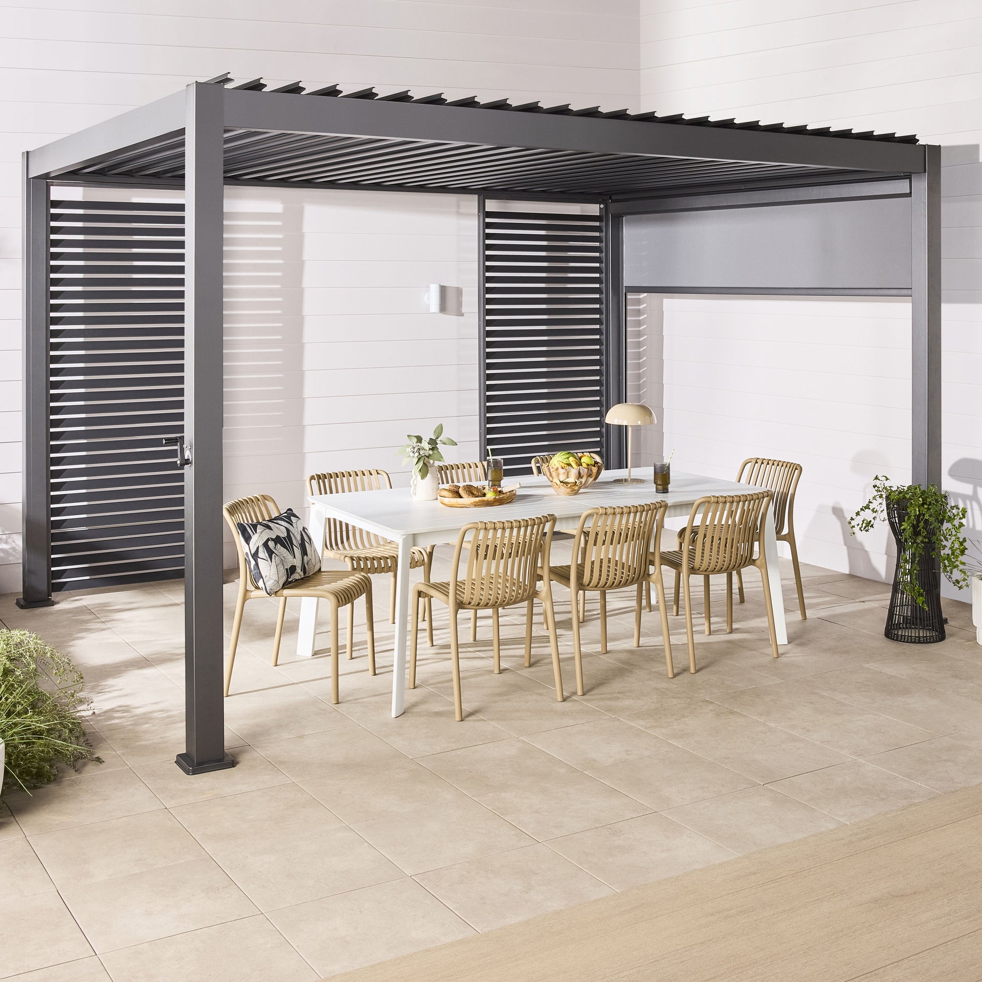 Santana Aluminium Extension Table White 200/300cm – Early Settler Australia