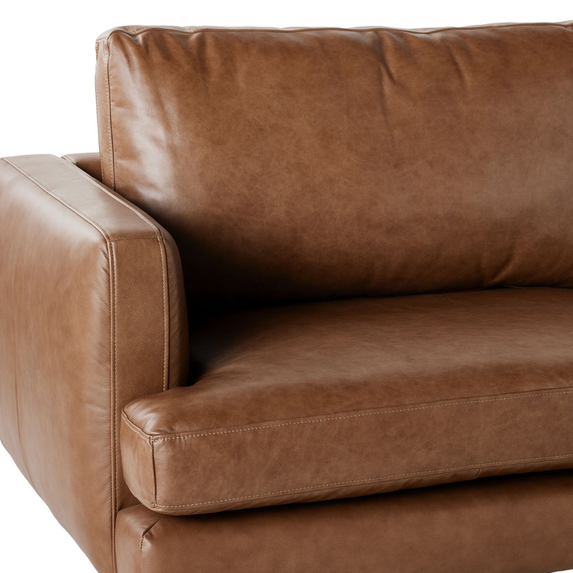Harrison 3 Seater Leather Sofa Dakota Chestnut – Early Settler Australia