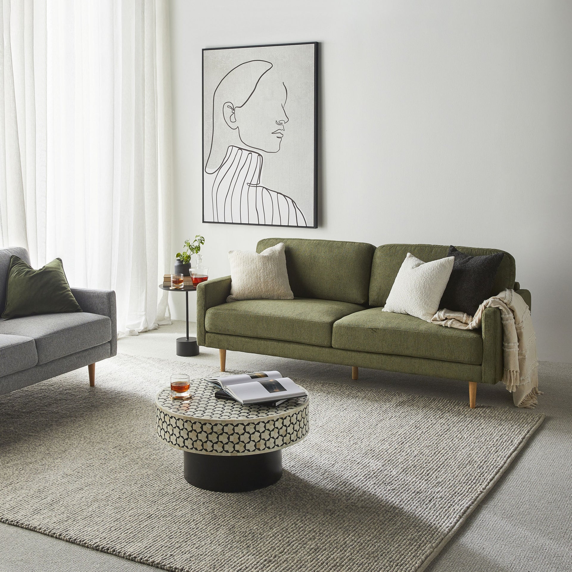 Boden 3 Seater Sofa Sorrento Olive – Early Settler Australia