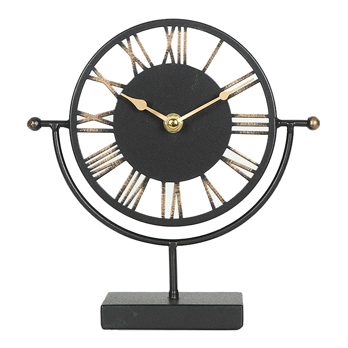 Roman Cut Out Iron Mantel Clock 20cm – Early Settler AU