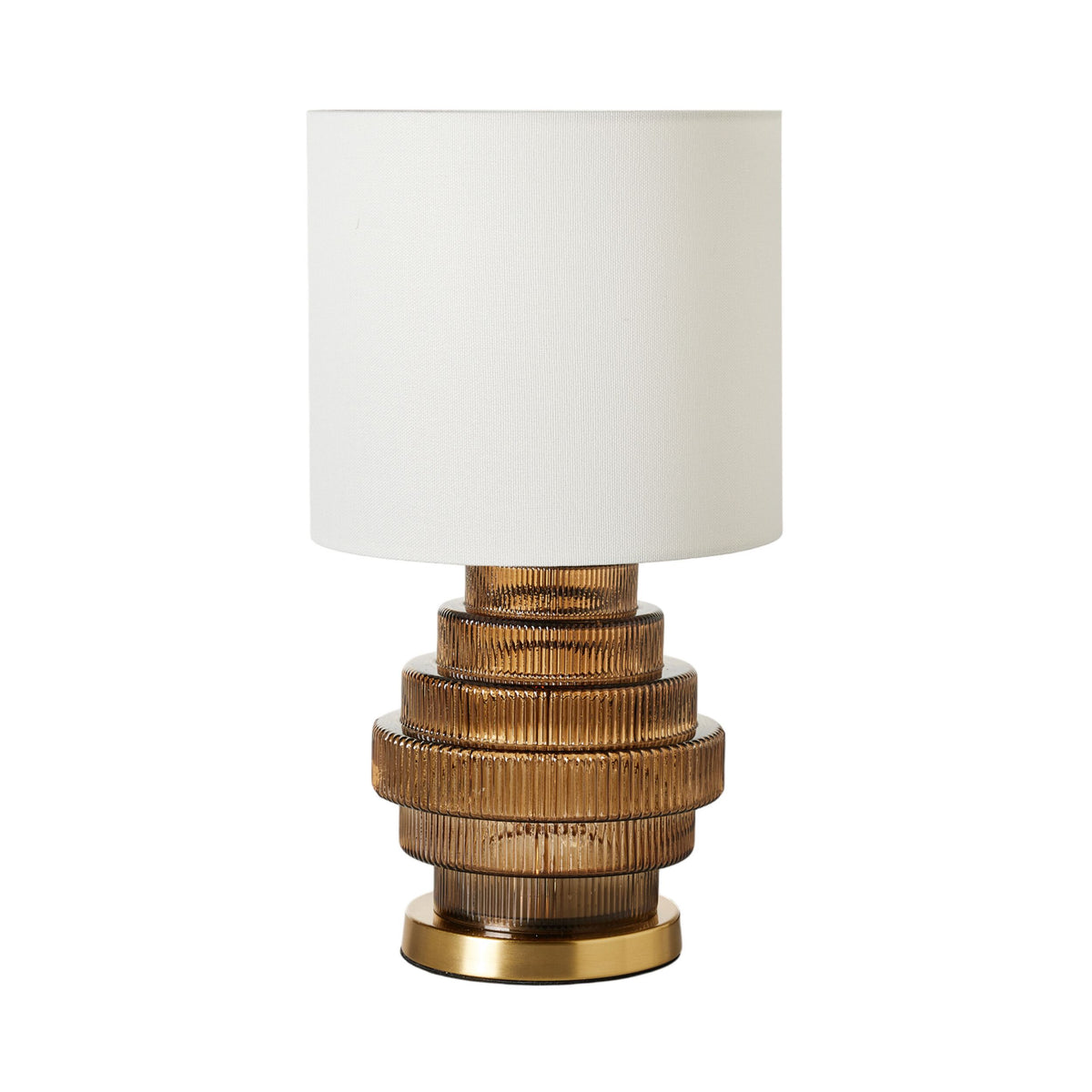Stanthorpe Glass Table Lamp Amber 36x20cm – Early Settler AU