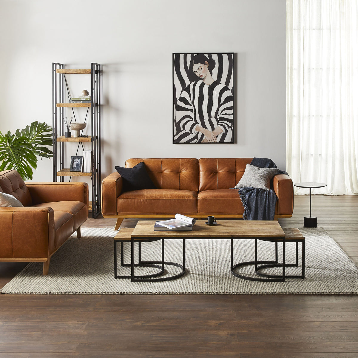 Carson 3 Seater Leather Sofa Dakota Vintage Brown – Early Settler Australia