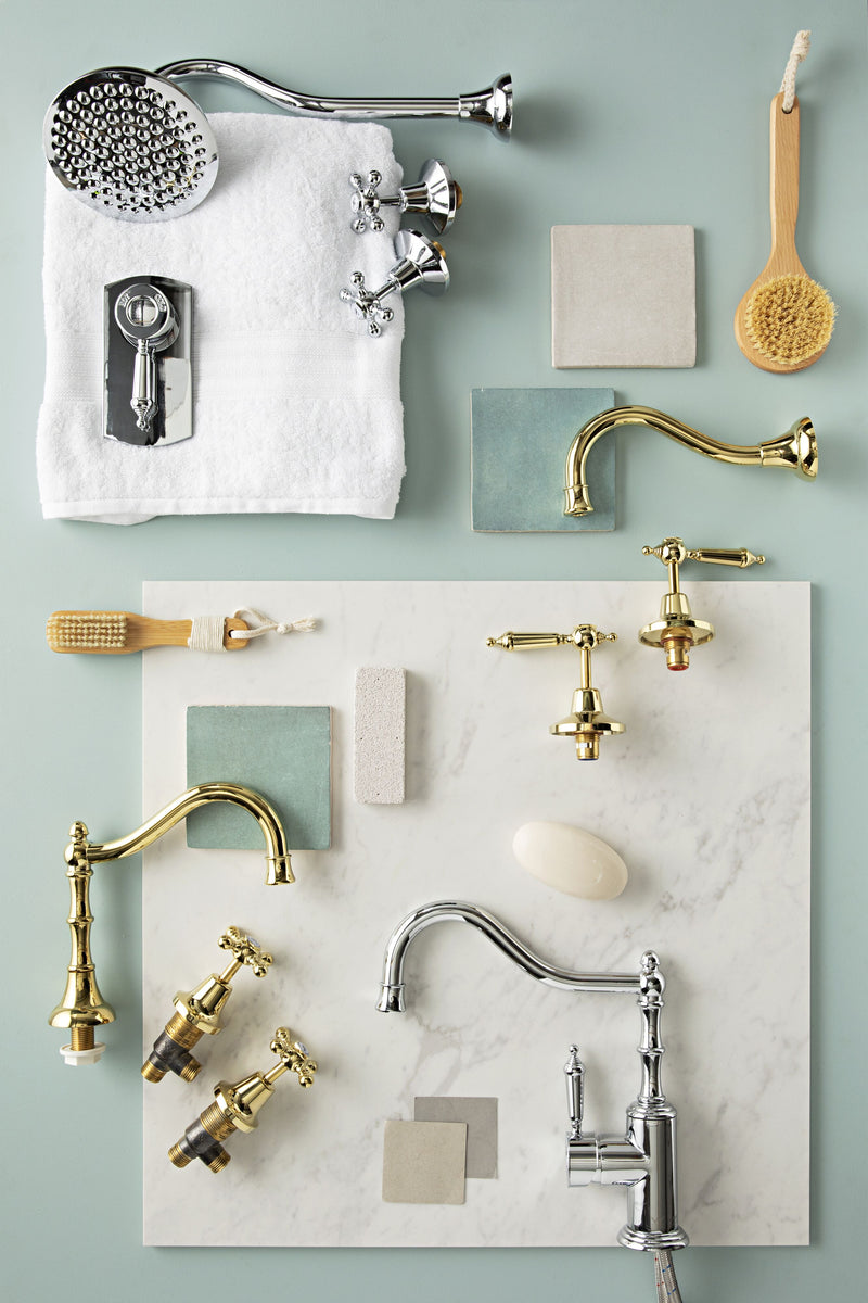 Oxford/Rochelle Capstan Wall Mount Top Assembly Chrome (Taps only ...