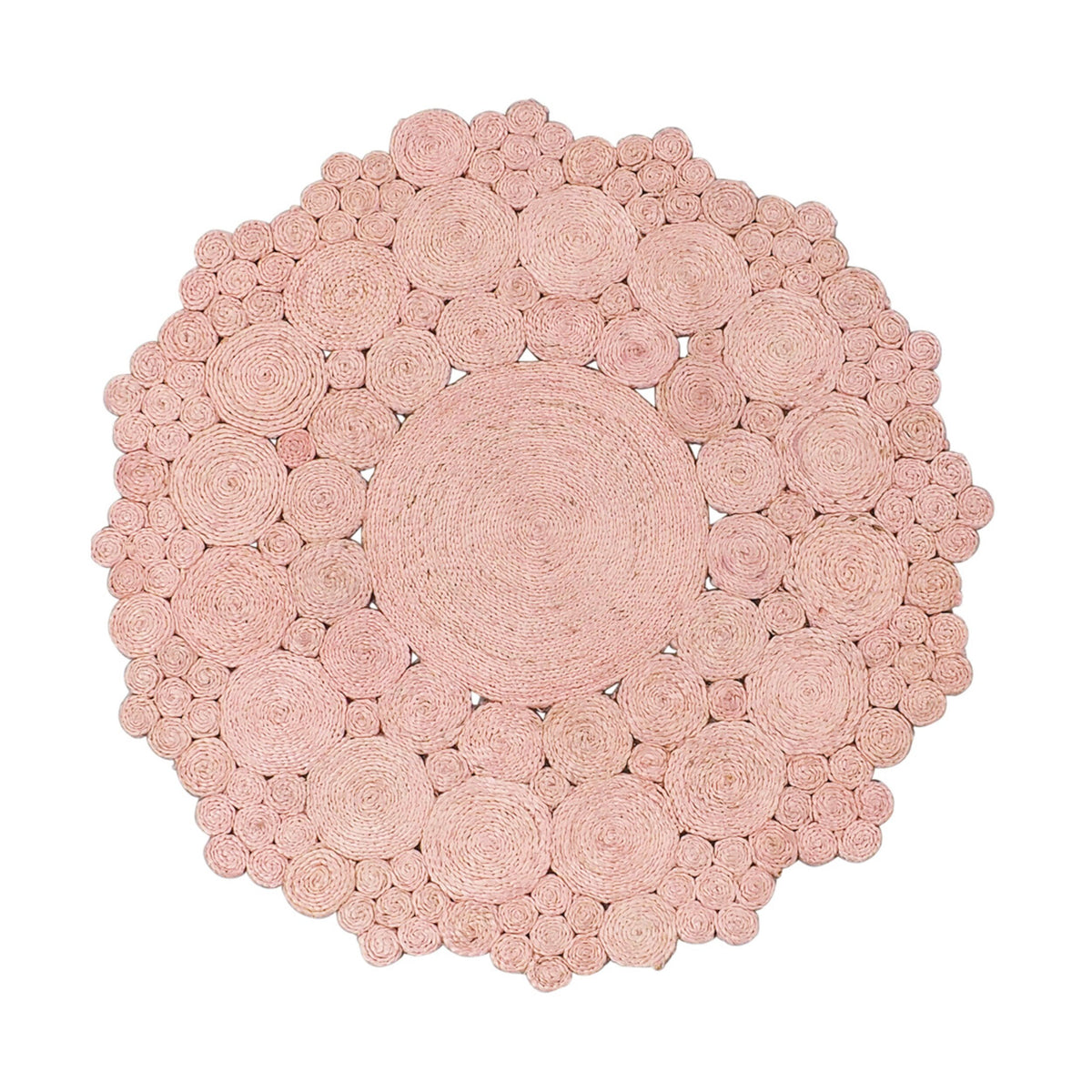 Cochin Blush Hand Stitched Pink Round Rug 120cm – Early Settler AU