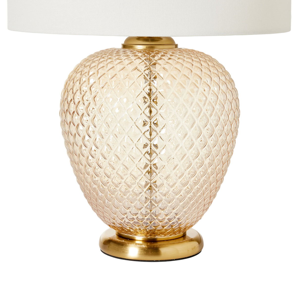 Roma Glass Table Lamp Amber 56x38cm – Early Settler AU