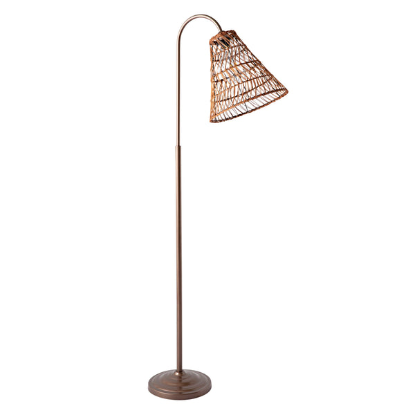 Lareina Rattan Woven Bell Shade Floor Lamp 150x40cm – Early Settler AU