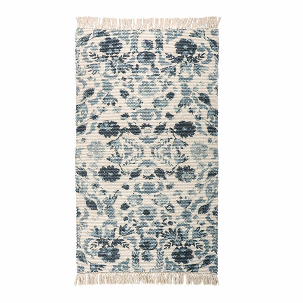 Aditya Floral Cotton Rug 150x90cm – Early Settler AU