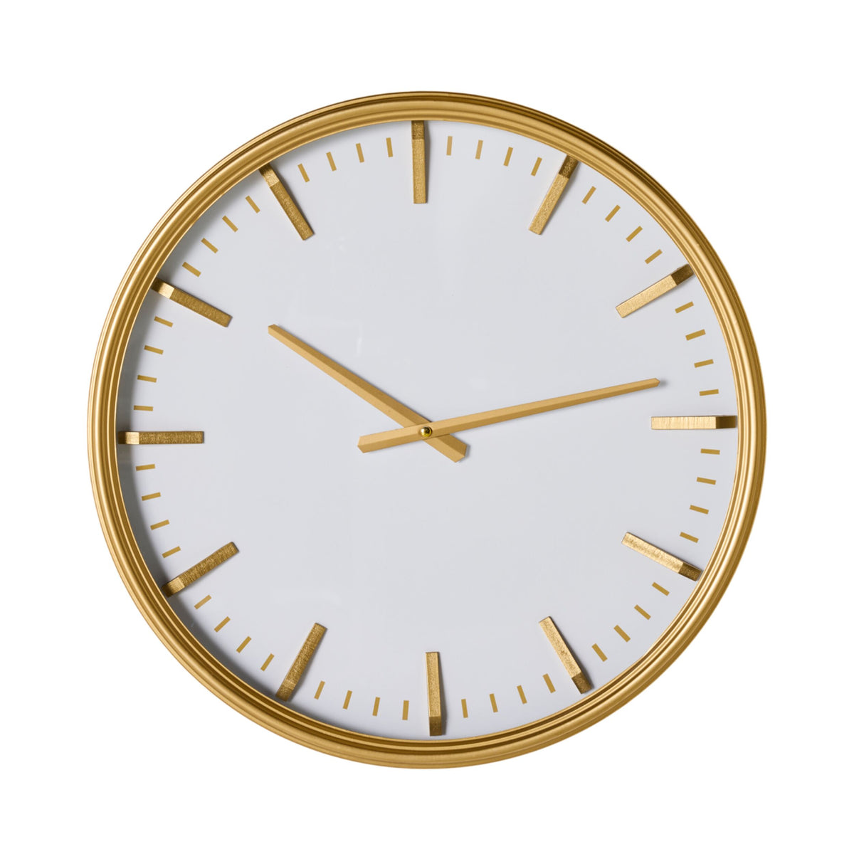Manhattan Wall Clock Gold 48x48x7.7cm – Early Settler Australia