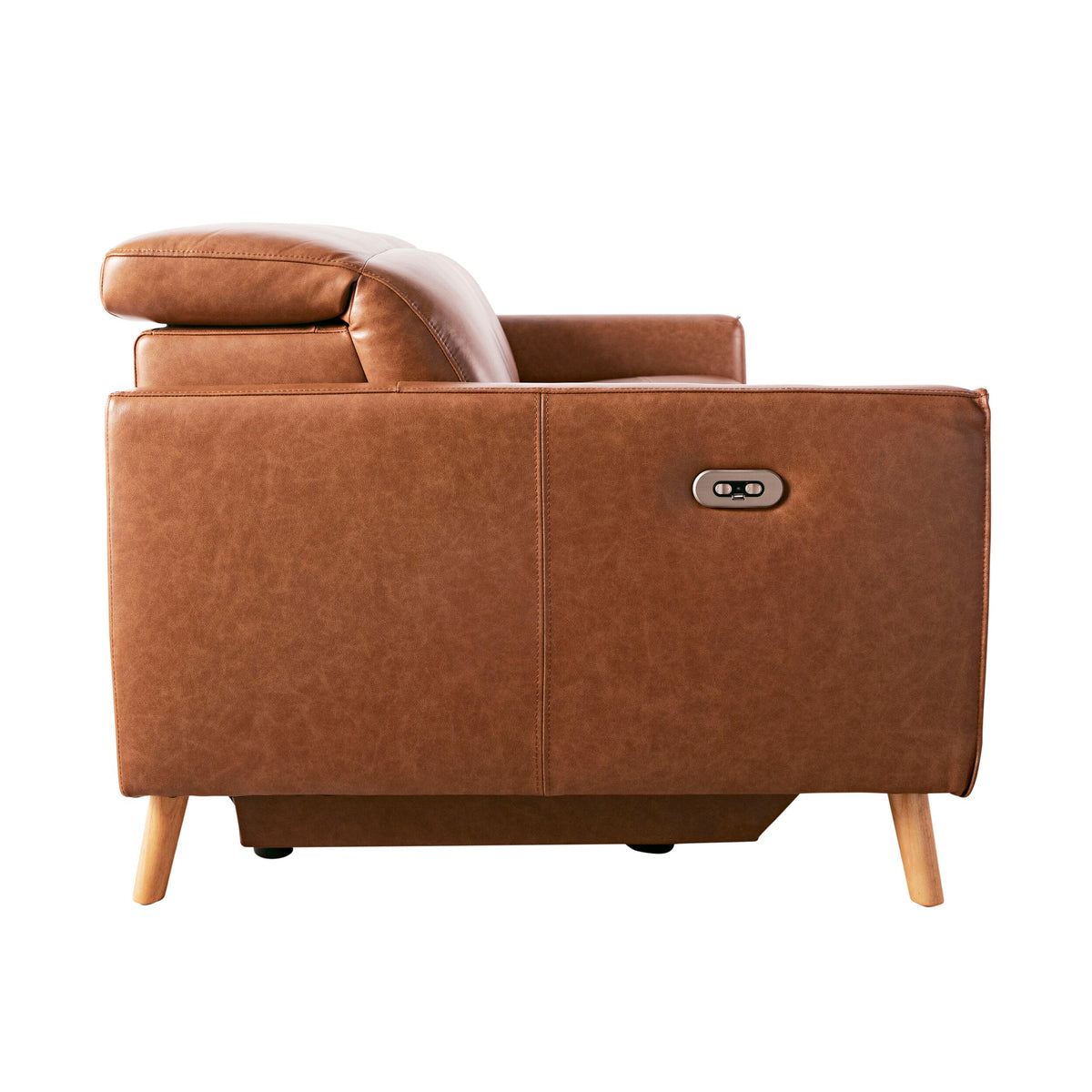 Dunaway 2 Seater Leather Recliner Sofa Dakota Vintage Saddle – Early ...