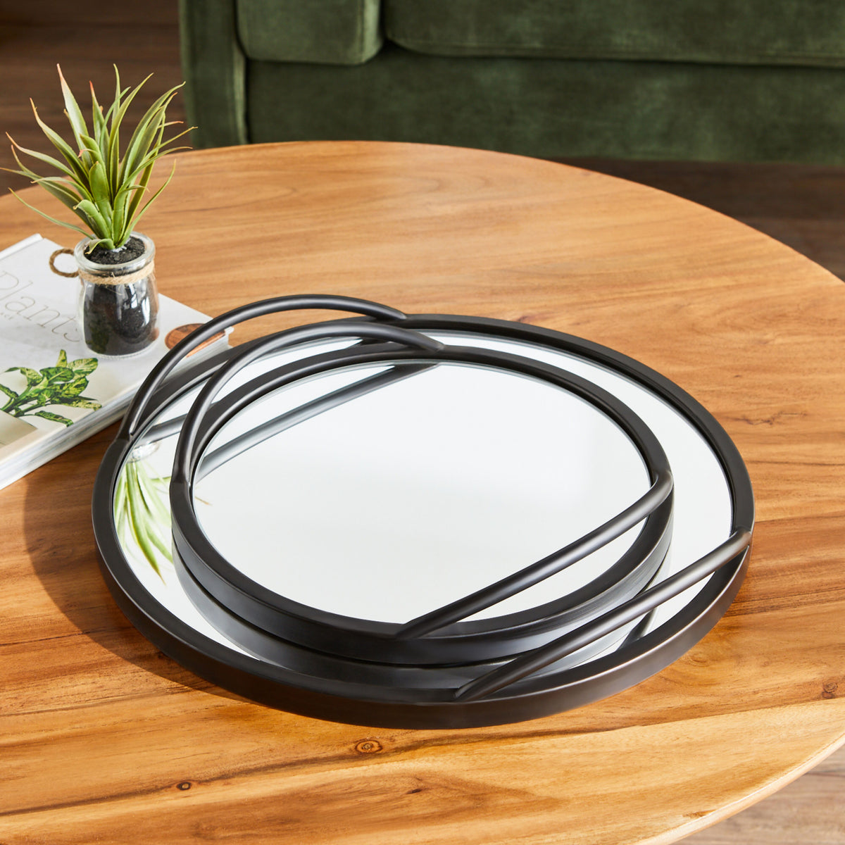 Mirrored Round Tray 40x40x5.5cm – Early Settler AU