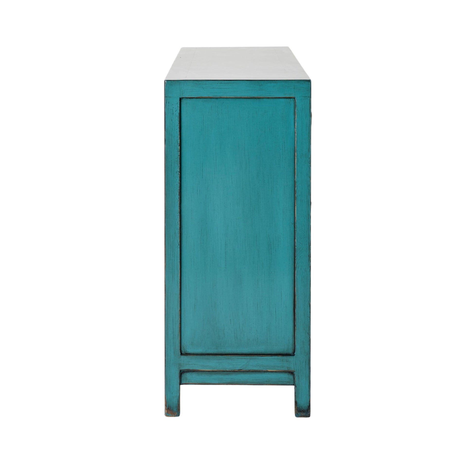Sansha 4 Door & 4 Drawer Sideboard Turquoise – Early Settler Australia