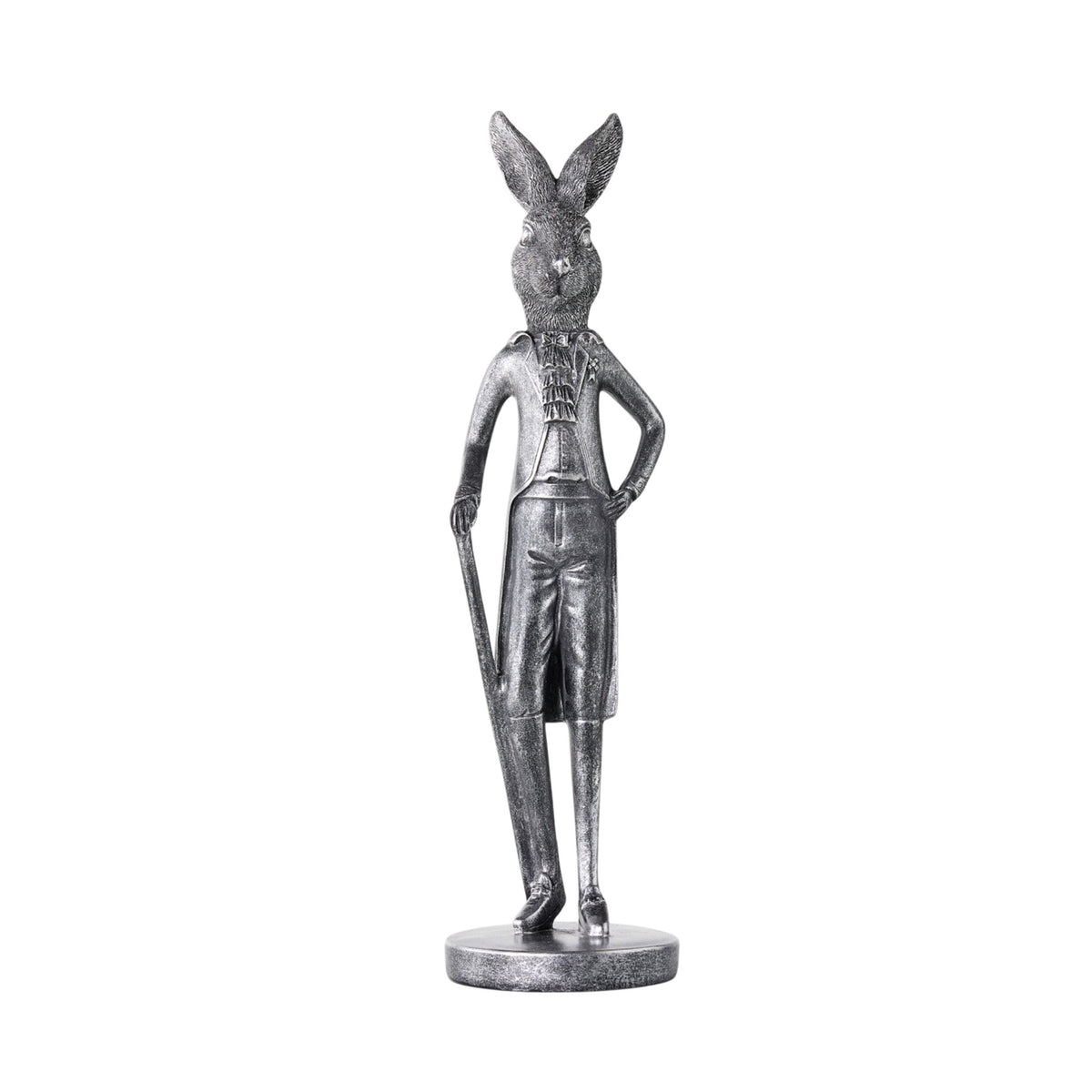Dapper Rabbit Statue Pewter 10x10x35cm – Early Settler Australia