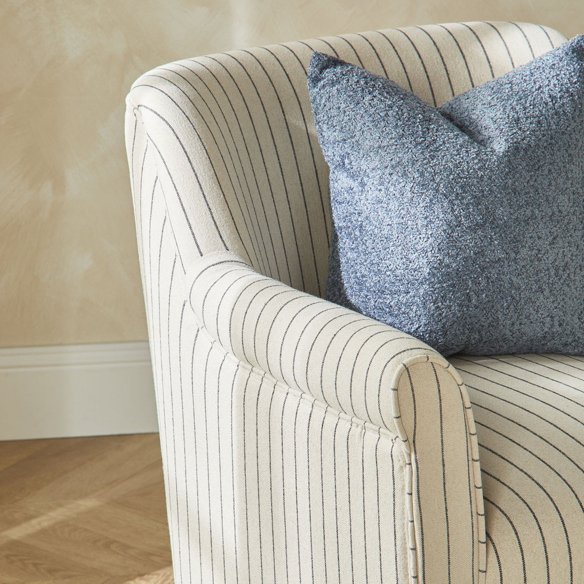 Hazel Occassional Chair Alexandra Linen Stripe – Early Settler Australia