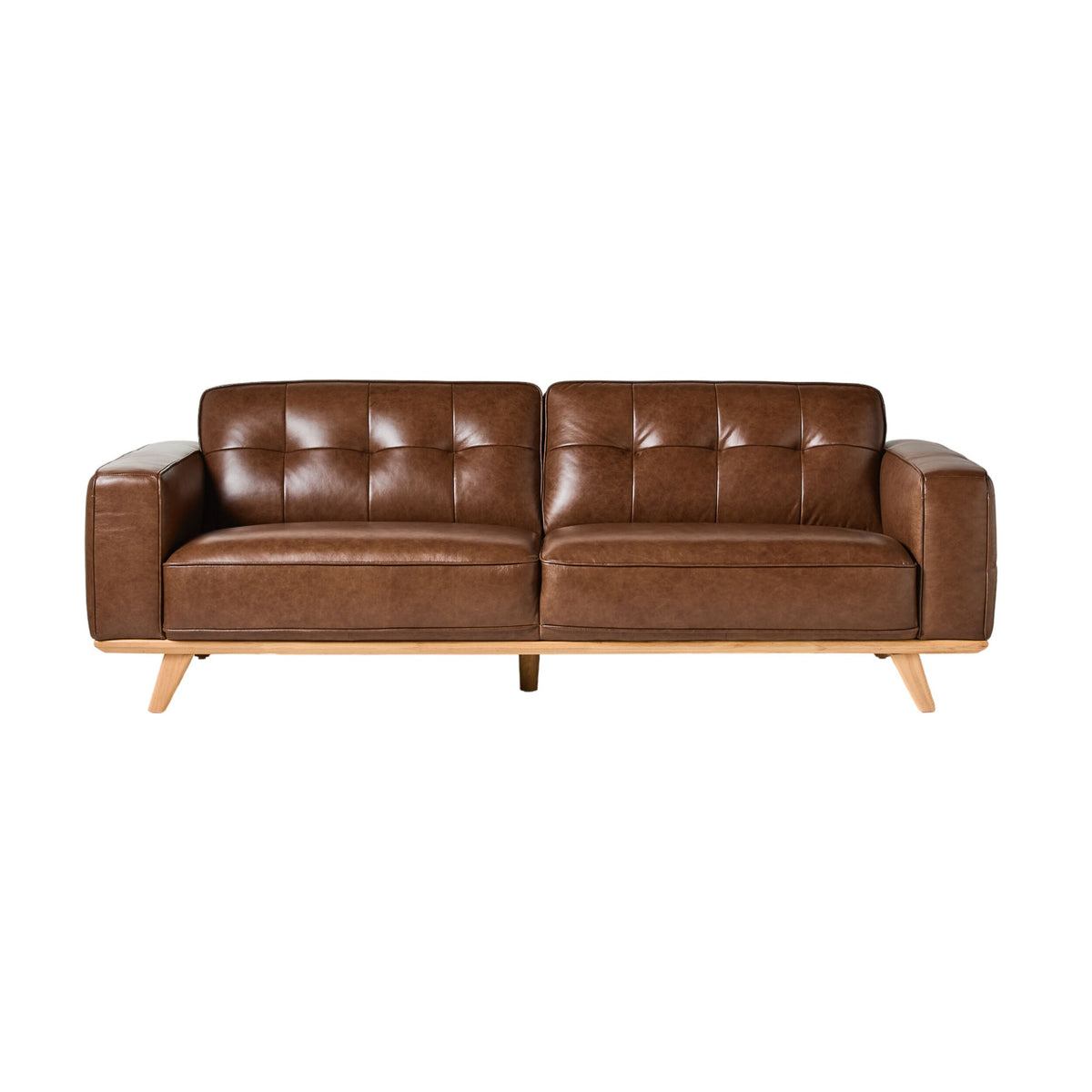 Carson 3 Seater Leather Sofa Dakota Mocha – Early Settler AU
