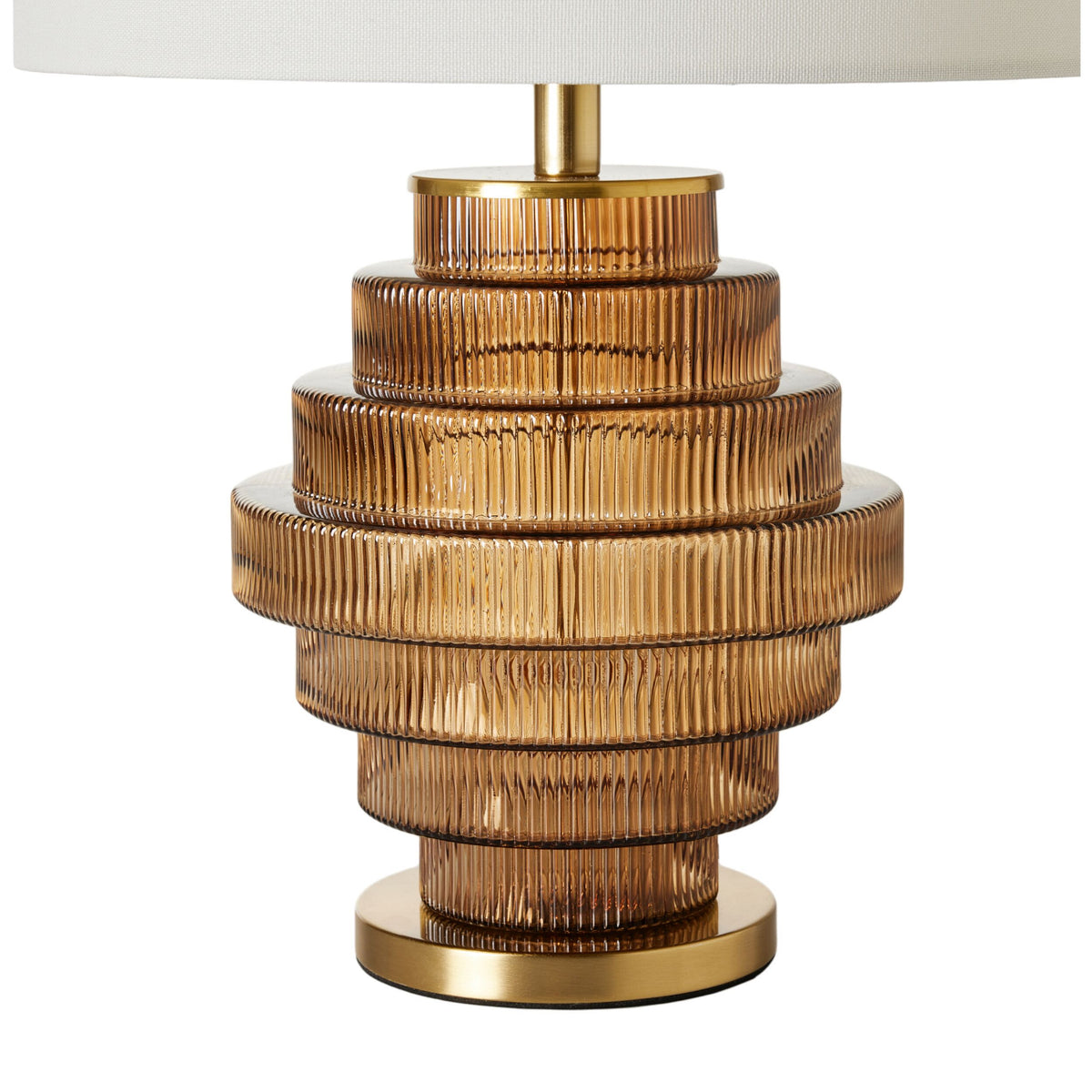 Stanthorpe Glass Table Lamp Amber 55x35cm – Early Settler Australia
