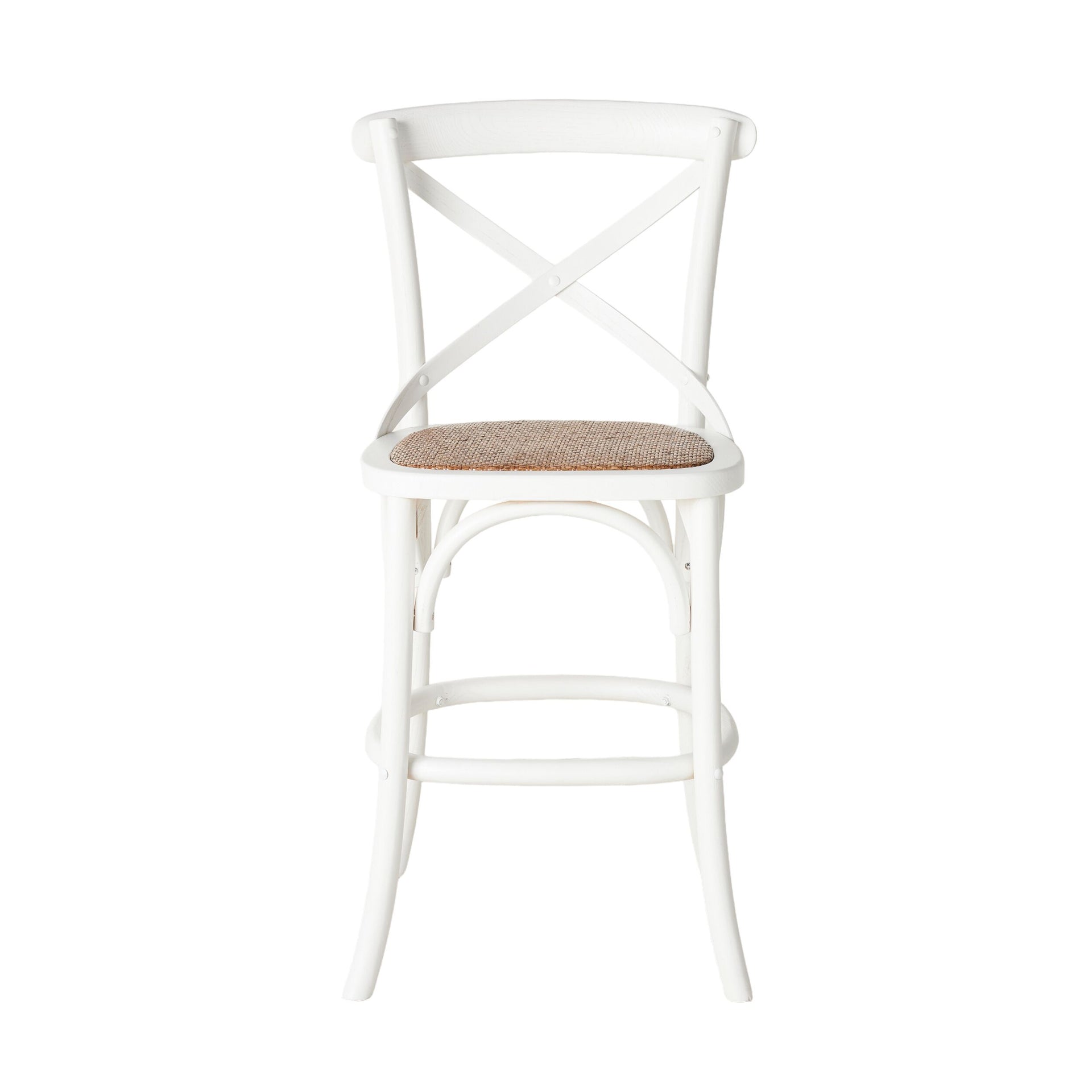 Provincial Cross Back Dining Stool Crisp White – Early Settler Australia